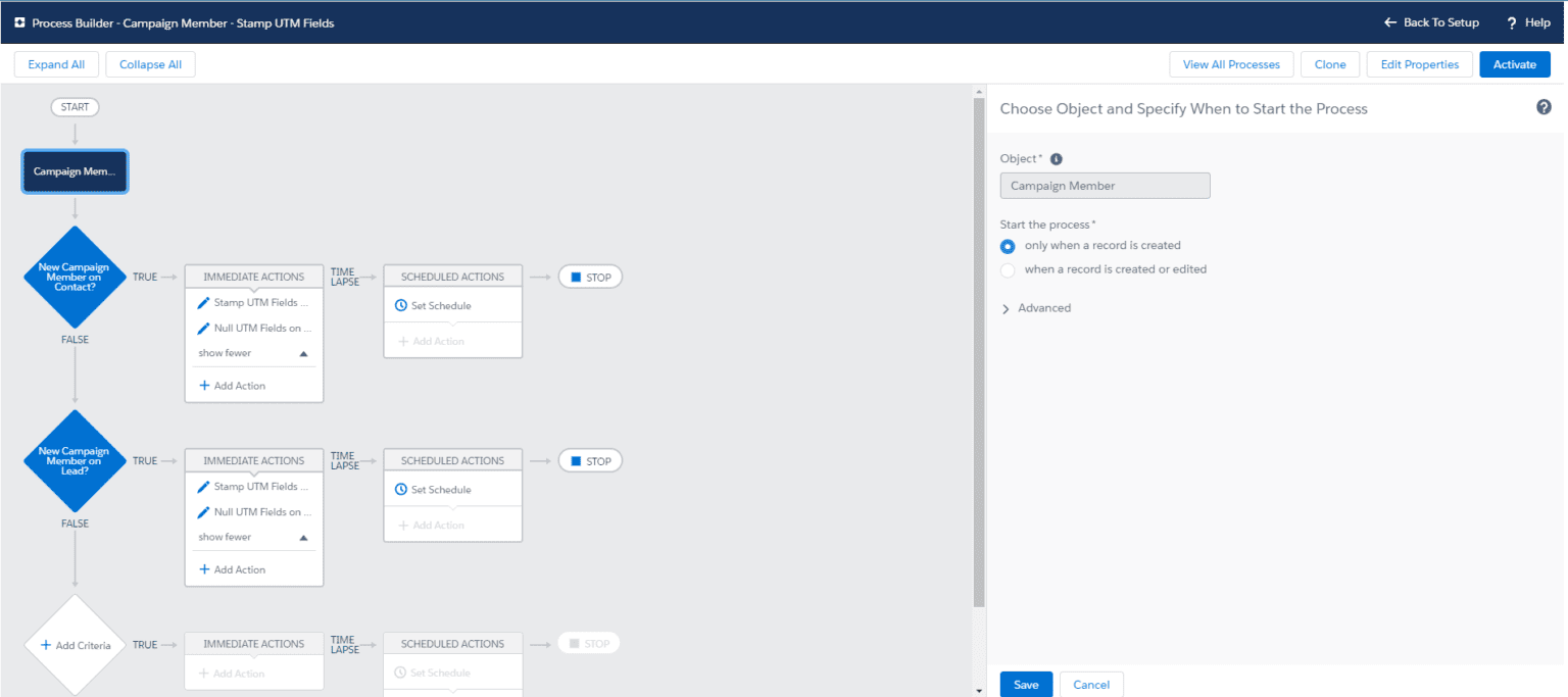 How to Use Process Builder to Stamp UTM Parameters in Salesforce