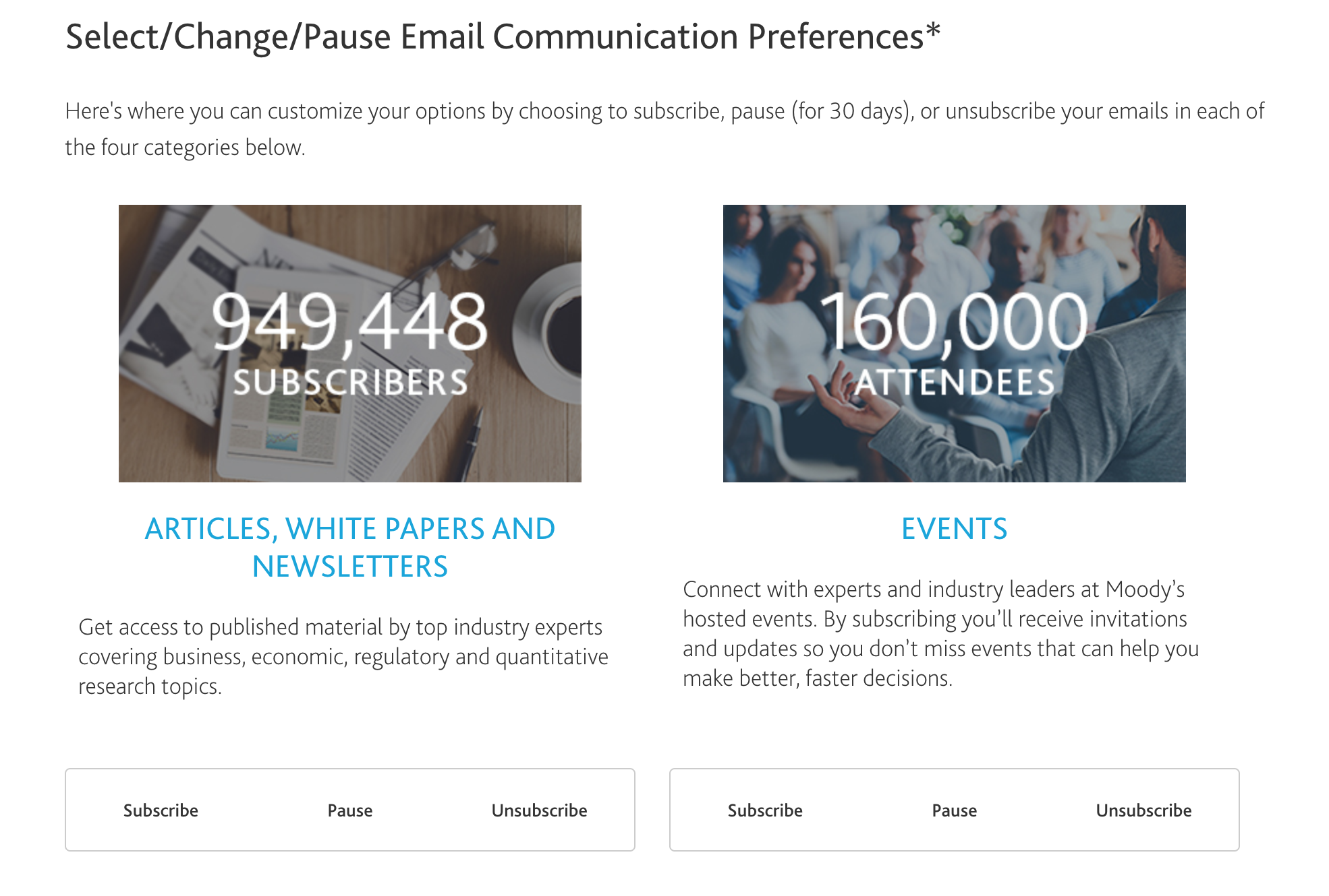Inspo: The Best B2B Email Preference Centers - Sponge